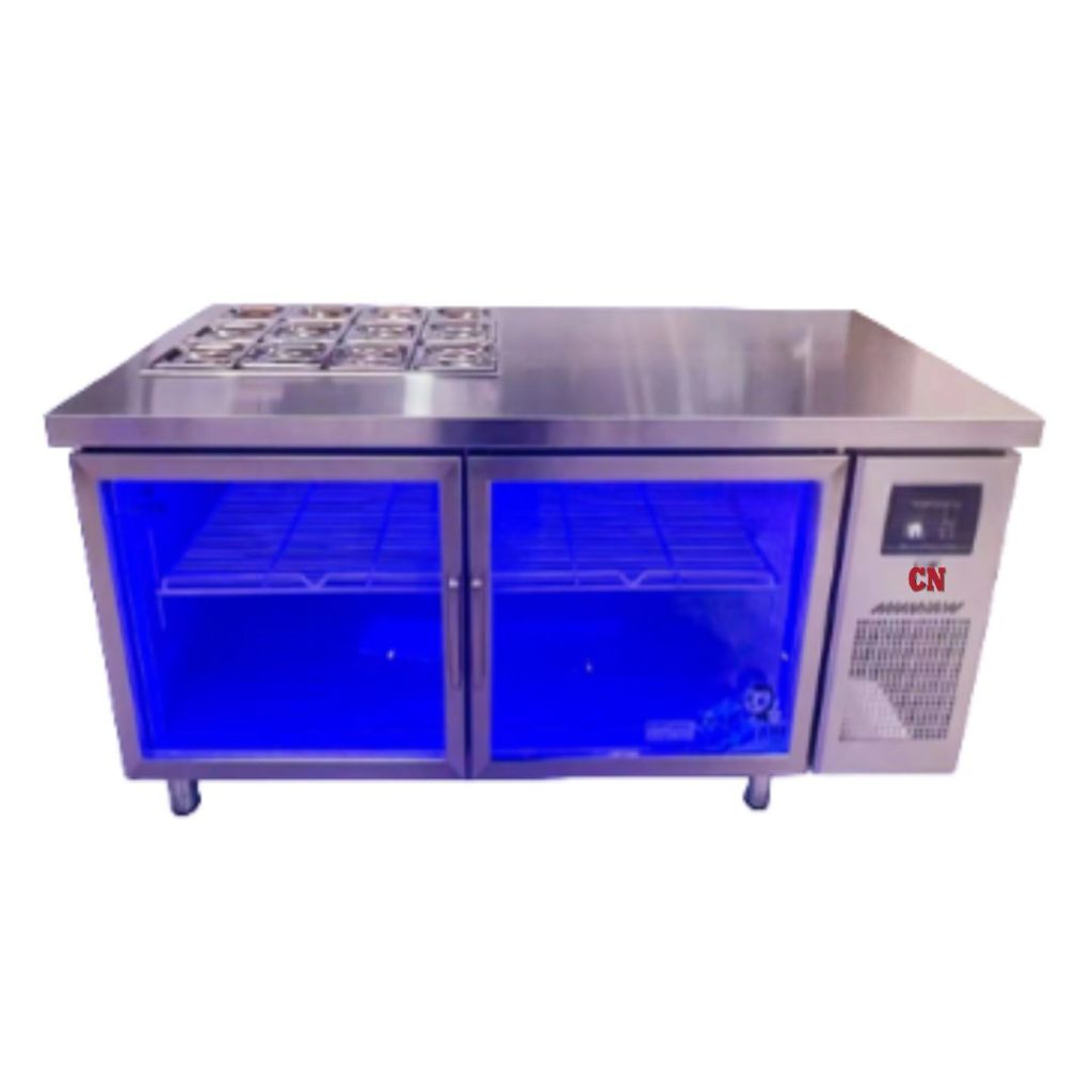 CN 2 GLASS DOOR UNDER COUNTER CHILLER, CUSTOM TOP OPENING ~ CN-OP2GDCC ...