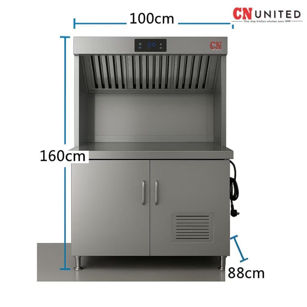 CN DUCTLESS VENTILESS RANGE HOOD STAINLESS STEEL WORKSTATION ~ CN-DHC1 ...